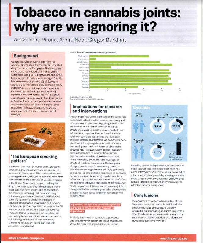 Du tabac dans les joints de cannabis : une réalité ignorée.